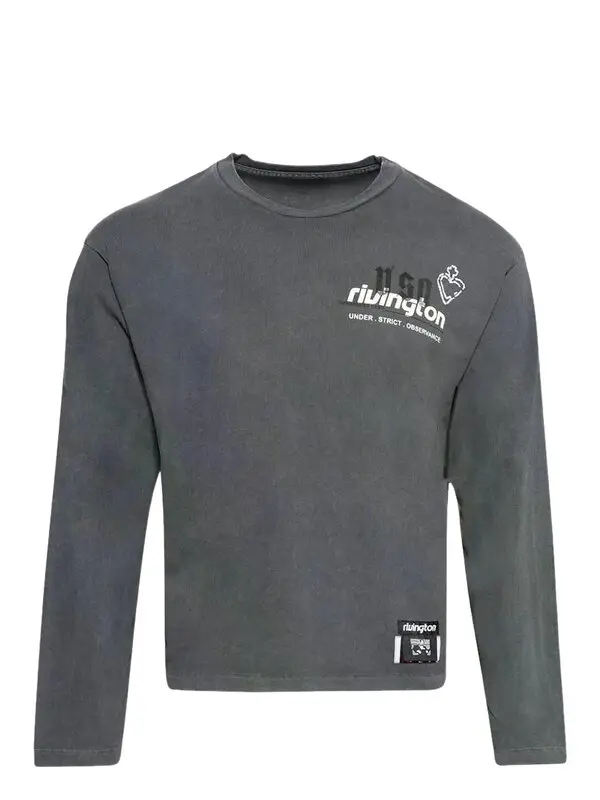 RIVINGTON ROI REBIS Membership Uso Graphic-print Long-sleeved T-shirt - Grey