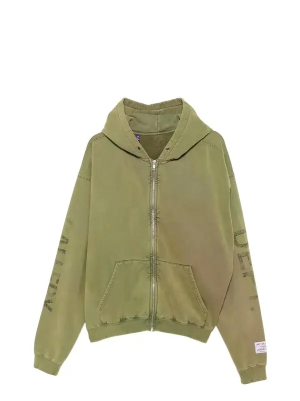 GALLERY DEPT. Logo Print Full Zip Hoodie - Green