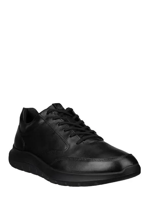 Ecco City Stride Leather Lace-up Sneakers - Black