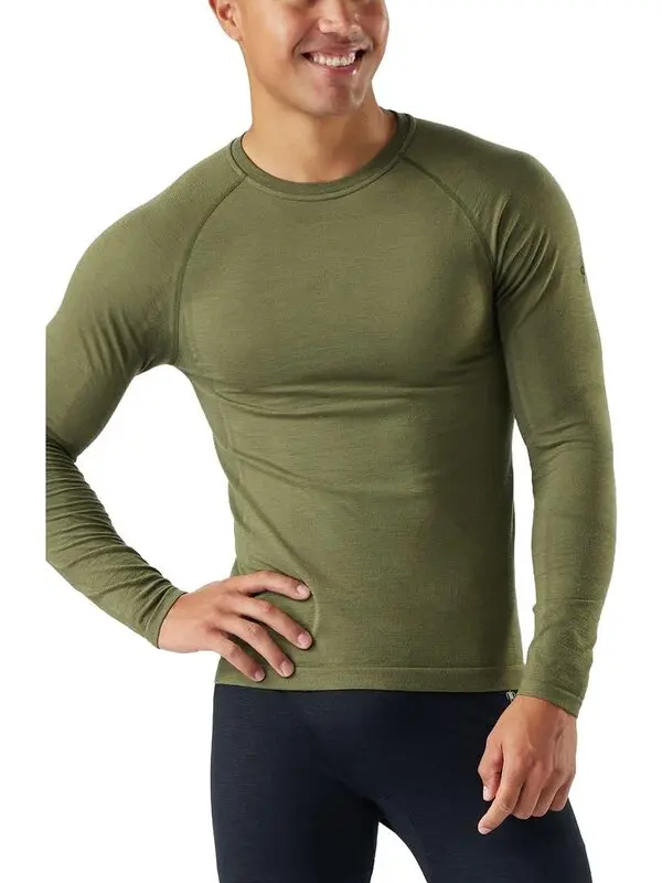 Smartwool Intraknit™ All-season Merino Base Layer Long Sleeve Crewneck T-shirt - Winter Moss
