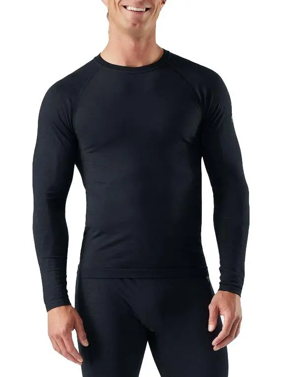 Smartwool Intraknit™ All-season Merino Base Layer Long Sleeve Crewneck T-shirt - Black