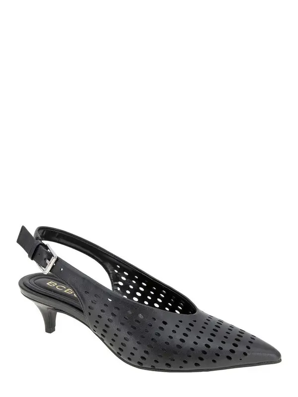 Bcbgmaxazria Pawnee Slingback Kitten Heel Pumps - Black
