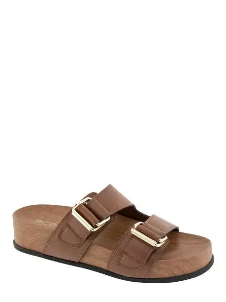 Bcbgmaxazria Sanzia Platform Slide Sandal - Tobacco Brown