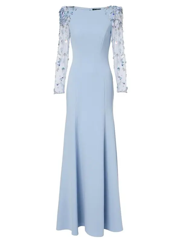 Jenny Packham Adella Embellished Gown - Blue