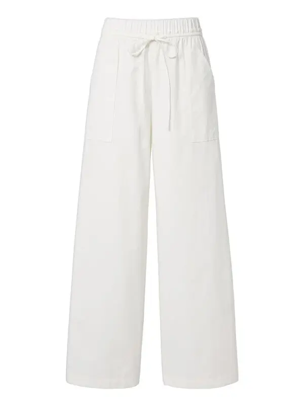 Vince Cotton Poplin Wide-leg Pants - White
