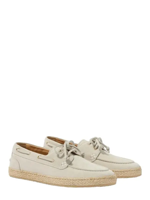 Brunello Cucinelli Suede Boat Shoes - Beige