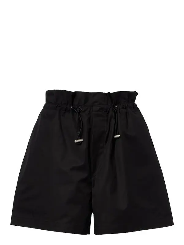 AGOLDE Lydia Cotton-blend Drawstring Shorts - Black