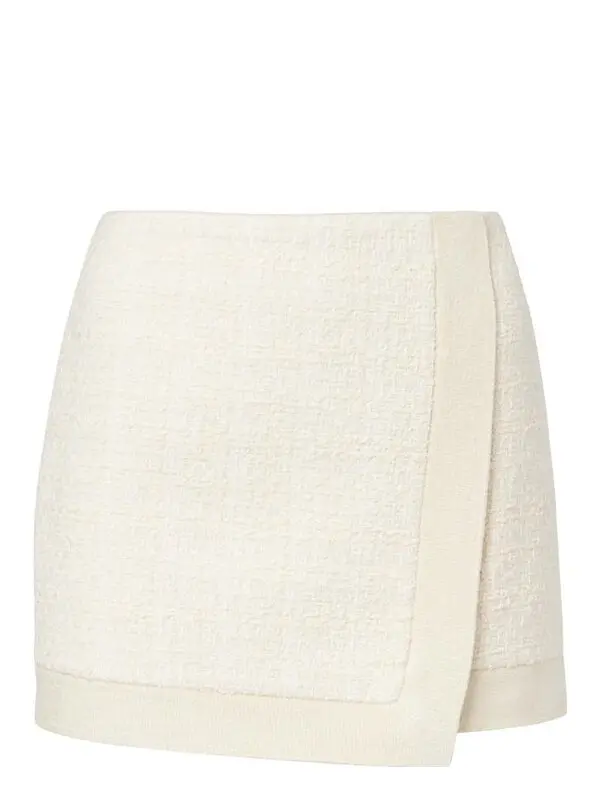 Balmain Tweed Miniskirt - White