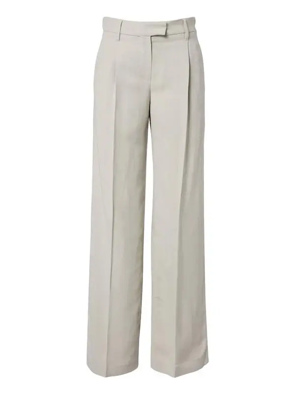 Brunello Cucinelli Monili Wide-leg Pants - Grey