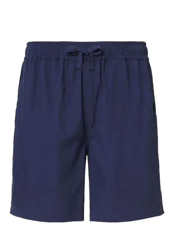 SAMAN AMEL Silk Shorts - Blue