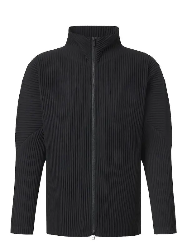 Issey Miyake Homme Plissé Zip-up Cardigan - Black