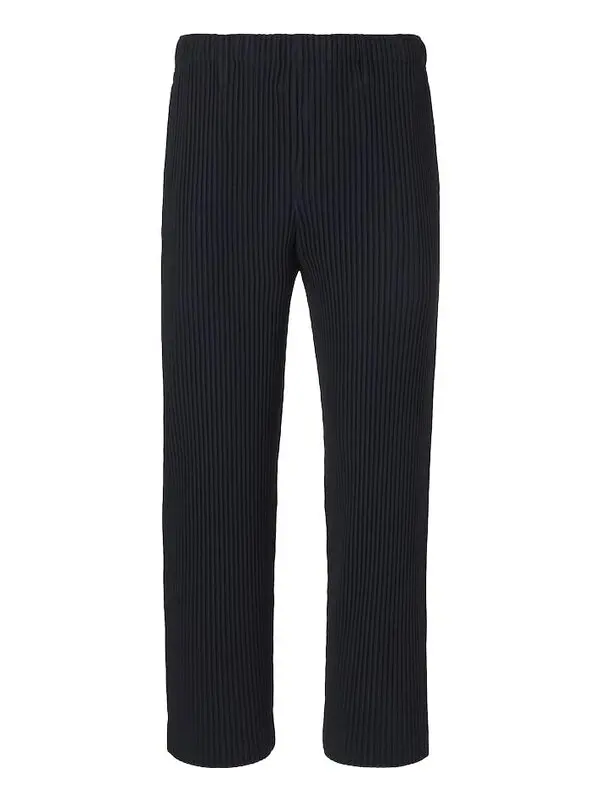 Issey Miyake Homme Plissé Basics Pleated Straight Pants - Black