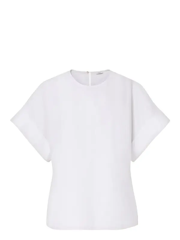 JOSEPH Cotton Poplin Blouse - White