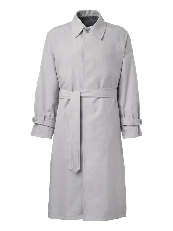 STOFFA Belted Wool Coat - Grey