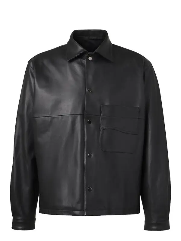 STOFFA Lamb Leather Jacket - Black