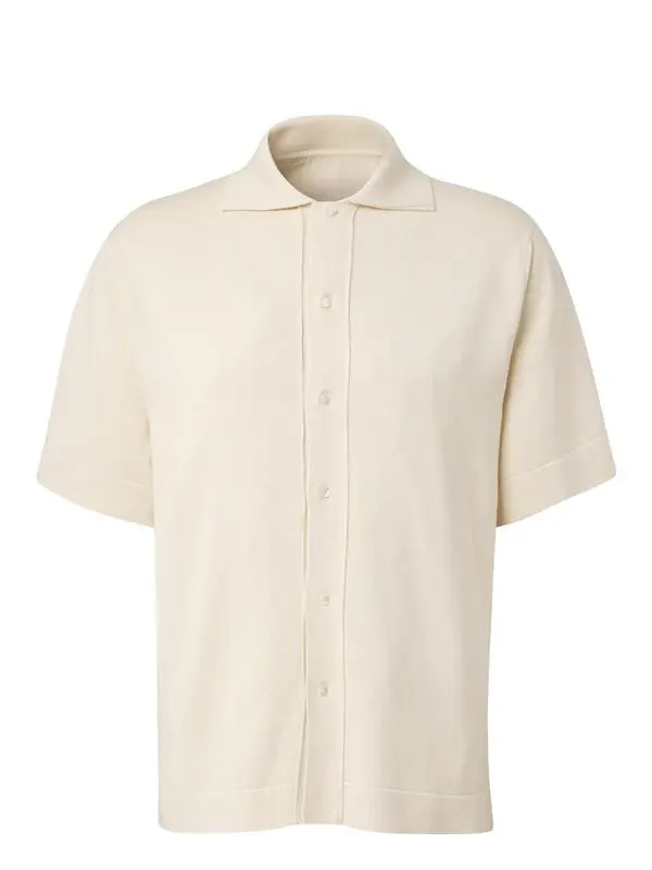 STOFFA Stòffa Knitted Cotton Shirt - Beige