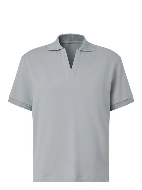STOFFA Stòffa Cotton Polo Shirt - Blue