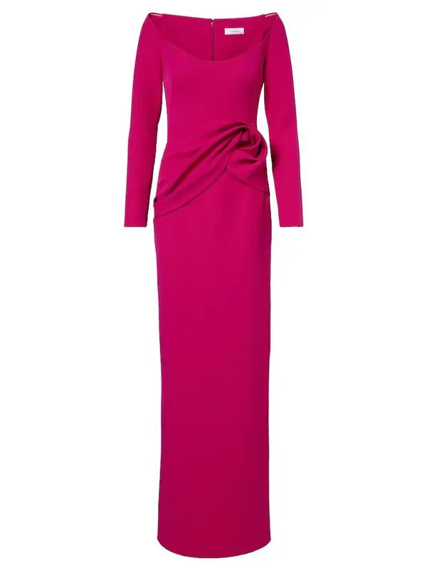 Safiyaa Emmina Draped Crêpe Gown - Pink