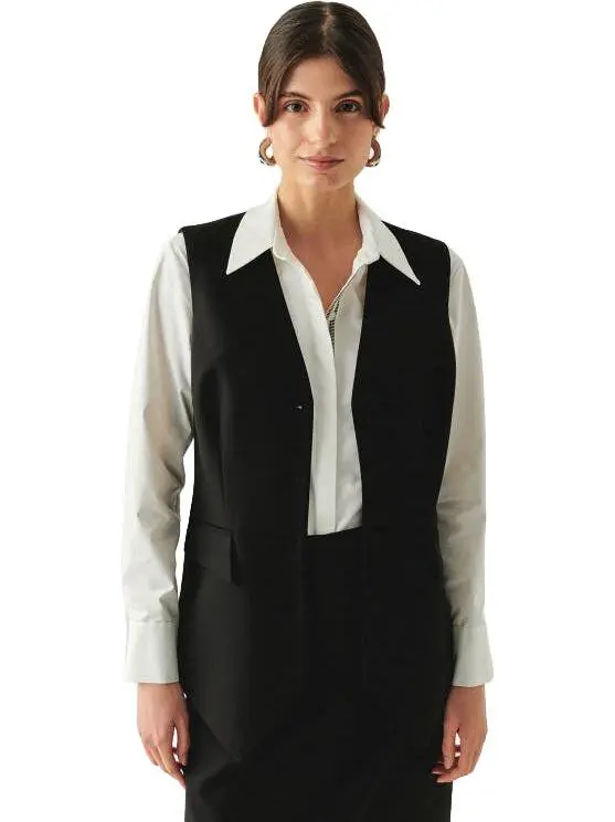EXQUISE Celia Vest - Black