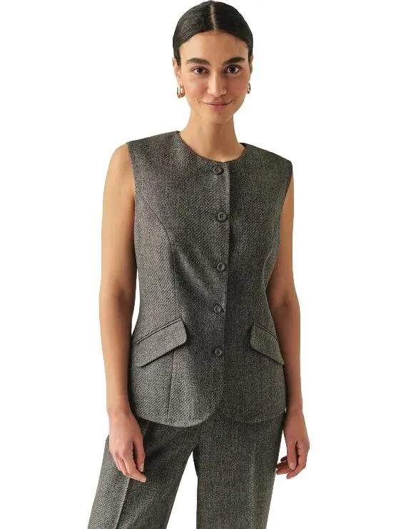 EXQUISE Royal Sleeveless Vest - Grey