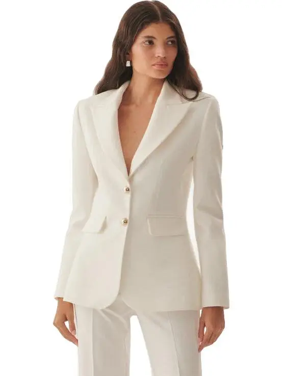 EXQUISE River Fitted Blazer - Beige