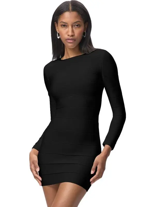 Herve Leger Icon Mini Sheath Dress - Black