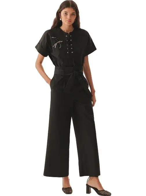EXQUISE Lauren Timeless Structured Trousers - Black