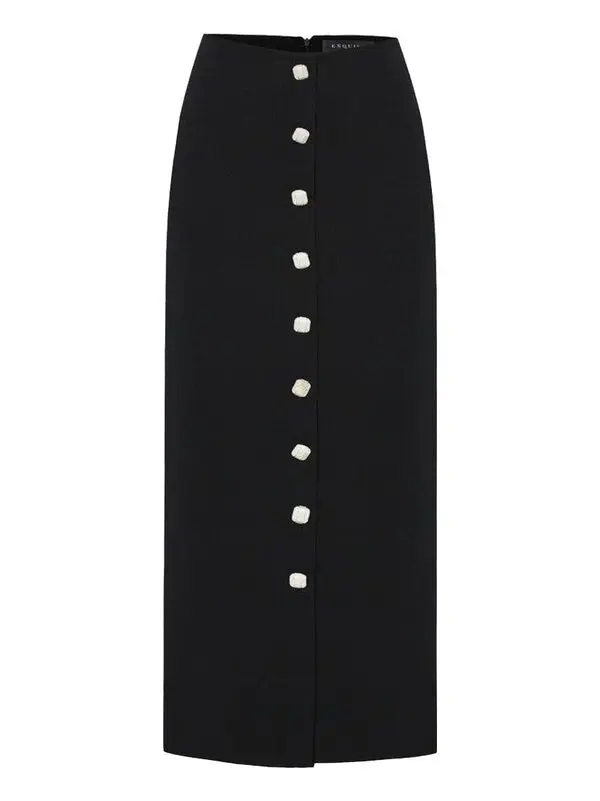 EXQUISE Alibeth Midi Pencil Skirt - Black