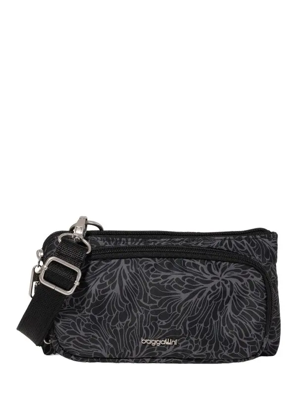 BAGGALLINI Securtex Anti-theft Mini Wallet Crossbody - Midnight Blossom Print