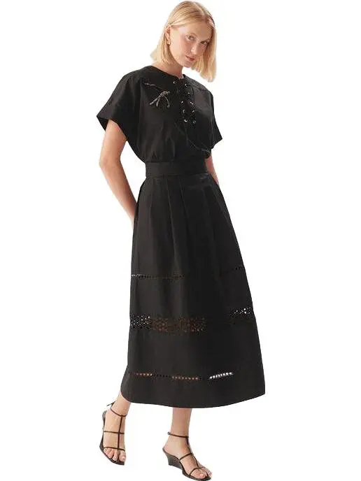 EXQUISE Sydney Midi Skirt - Black