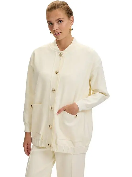 EXQUISE Barbara Knit Cardigan - Ecru