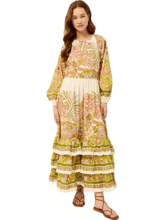 MARIE OLIVER Irving Maxi Dress With Drawstring Waist And Raglan Sleeves - Solara
