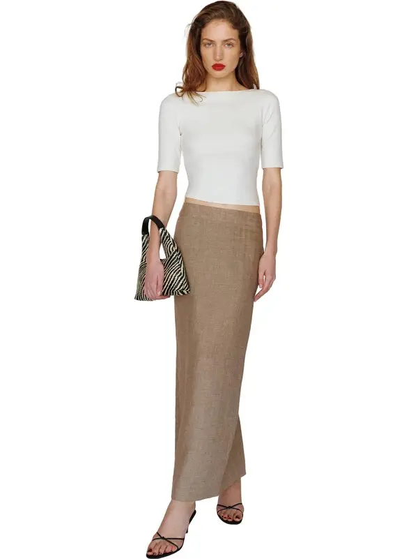 REFORMATION Petites Lydia Linen Skirt - Natural