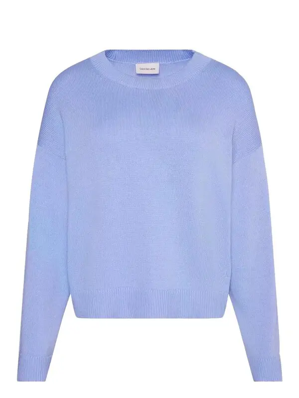 Calvin Klein Ribbed Trim Sweater - Blue