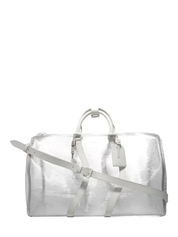 LOUIS VUITTON 2019 Wavy Epi Plage Keepall Bandouliere 50 - White