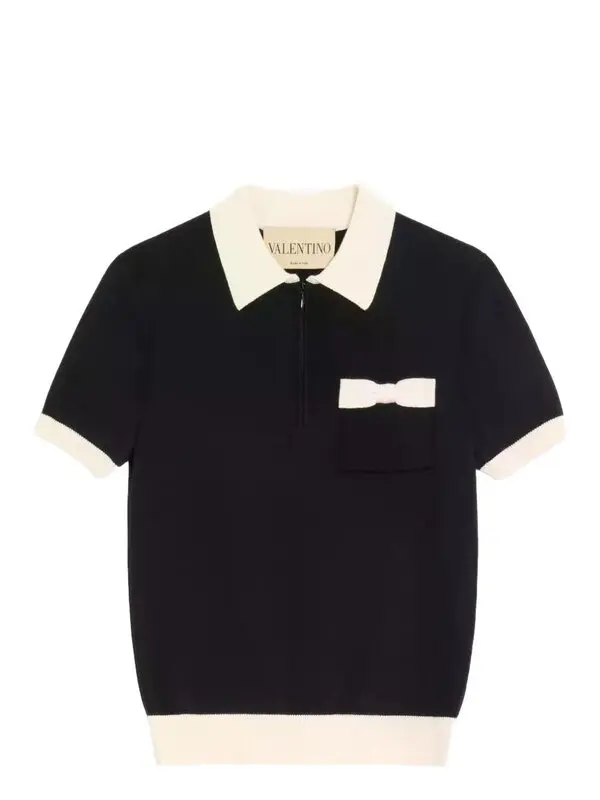 Valentino Garavani Vlogo Detail Polo - Black