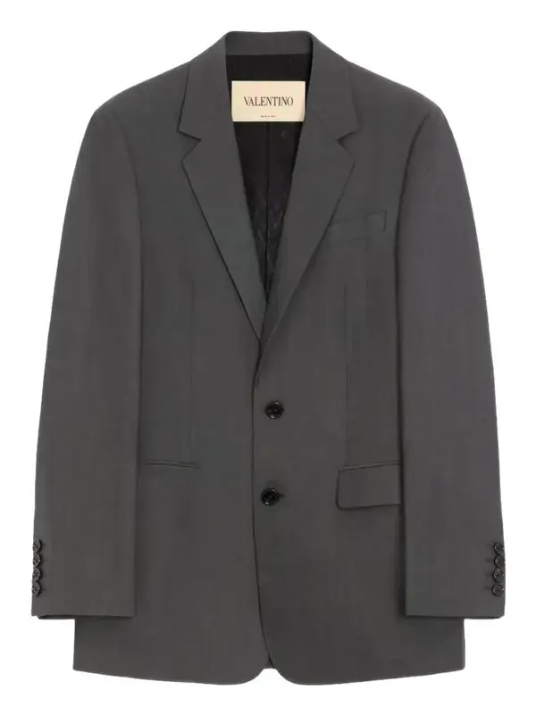 Valentino Garavani Single-breasted Wool Jacket - Grey