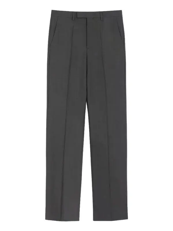 Valentino Garavani Wool Pressed Crease Trousers - Grey