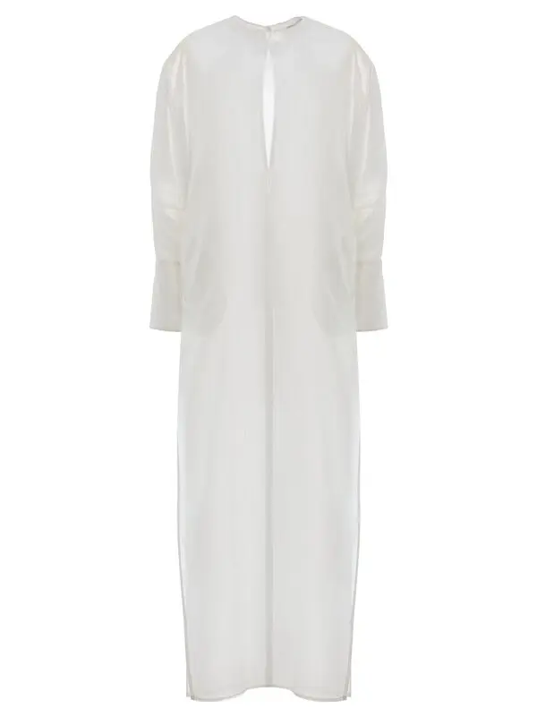 DARKPARK Marine Keyhole Voile Maxi Dress - White