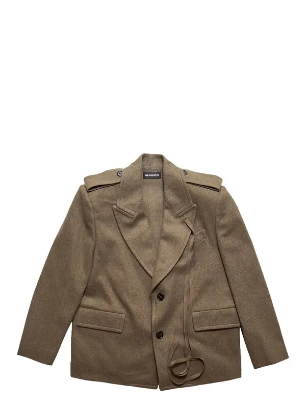 ANN DEMEULEMEESTER Selma Peak Lapel Tailored Jacket - Green