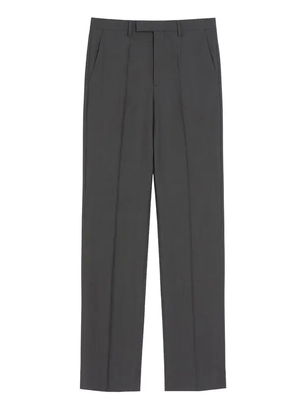 Valentino Garavani Wool-mohair Pleated Trousers - Grey