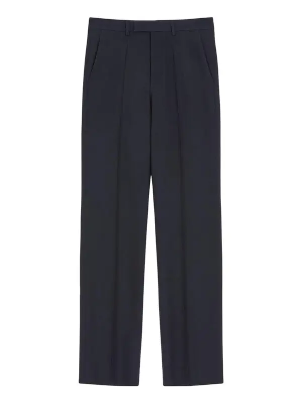 Valentino Garavani Virgin Wool Pleated Trousers - Blue