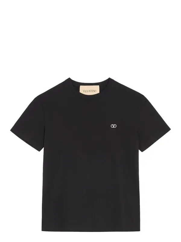 Valentino Garavani Cotton Vlogo T-shirt - Black