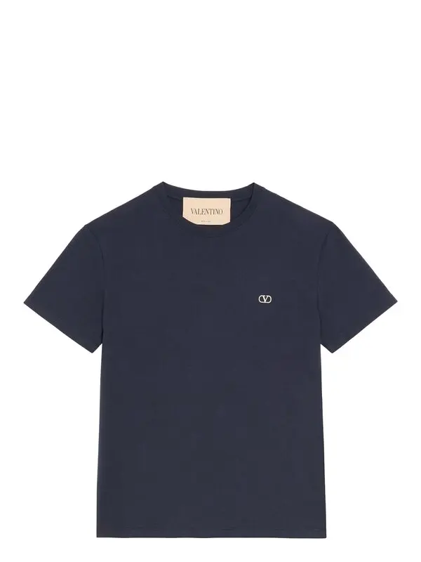Valentino Garavani Cotton Vlogo T-shirt - Blue