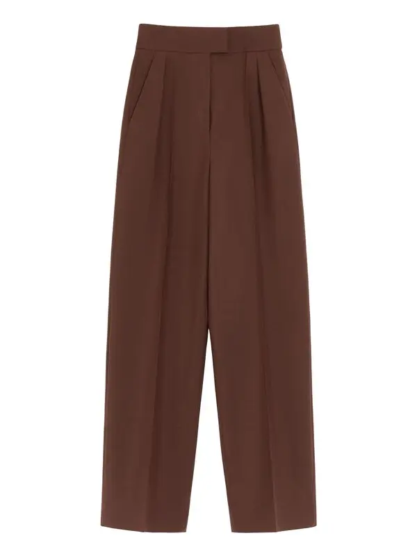 Valentino Garavani Mohair Tailored Trousers - Brown
