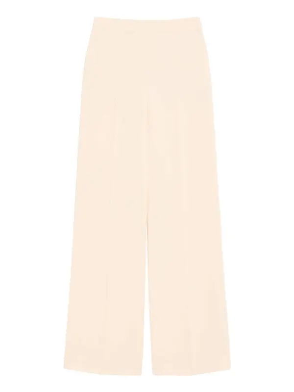 Valentino Garavani Silk Wide-leg Tailored Trousers - Beige