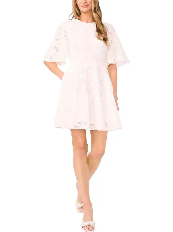 Ted Baker London Lori Lace Mini Dress - Ultra White