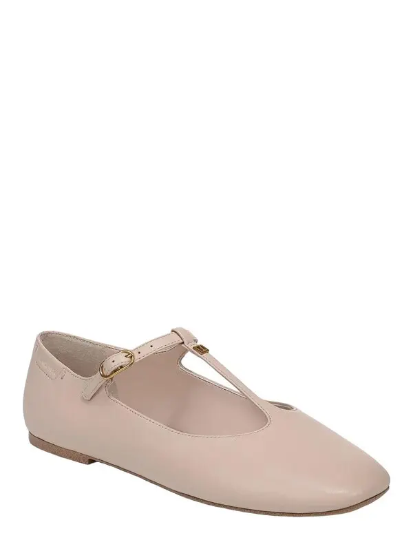 Franco Sarto Marylee Leather T-strap Flat - Blush