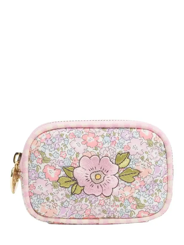 Stoney Clover Lane X Liberty Micro Floral Embroidered Cotton Pouch - Michelle