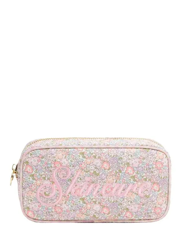 Stoney Clover Lane X Liberty Small Skincare Embroidered Cotton Pouch - Michelle